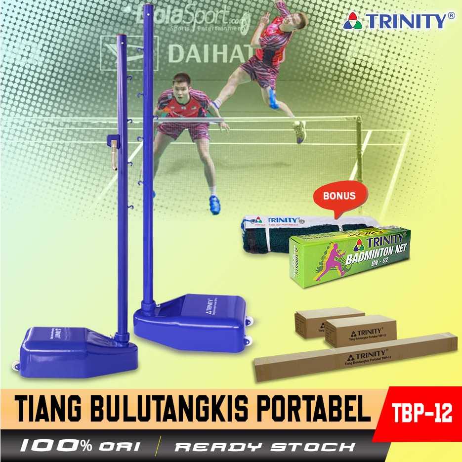 Jual Trinity Tiang Badminton Portabel TBP-12 1 Set Tiang Bulutangkis ...