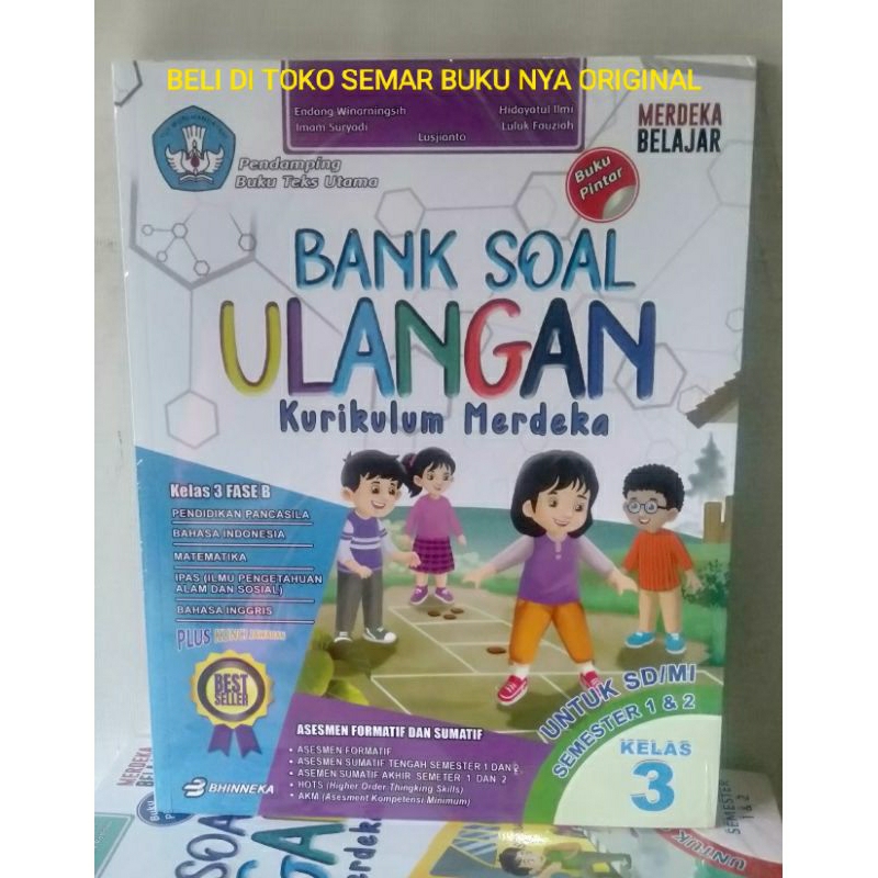 Jual BUKU BANK SOAL ULANGAN KLS 3 SD MI KURIKULUM MERDEKA SEMESTER I DAN 2 | Shopee Indonesia