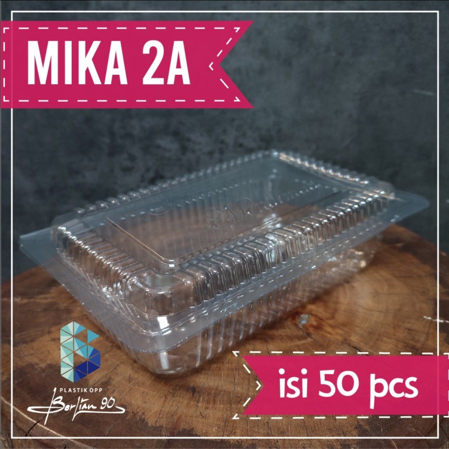 Jual Mika Kotak Plastik Uk 2A Bening isi 50 pcs Termurah / Mika Buah ...