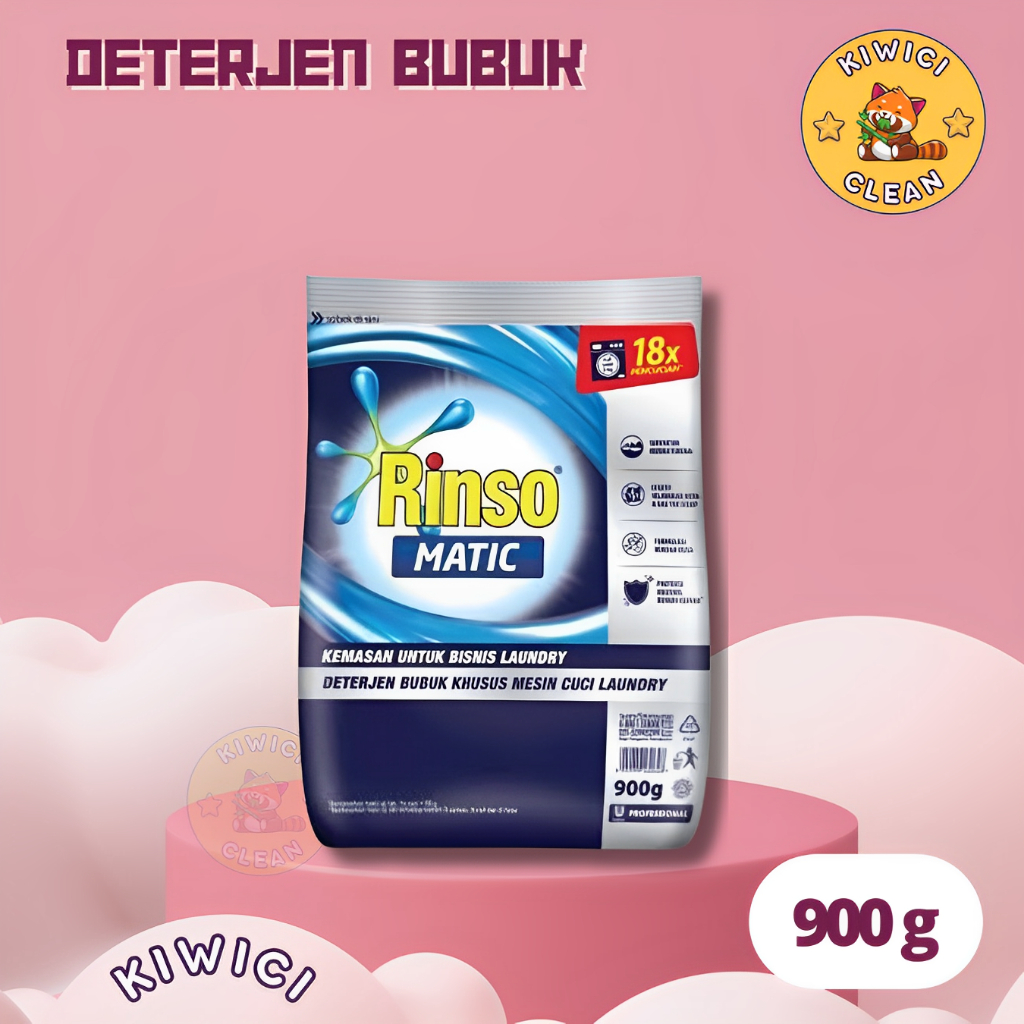 Jual Rinso Matic Deterjen Bubuk 900gr | Rinso Matic Bubuk Profesional ...