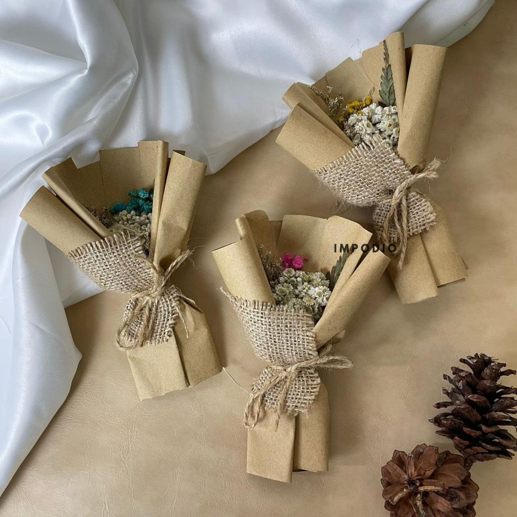 Jual IMPODIO Mini bouquet / bunga buket mini / bunga souvenir kecil ...