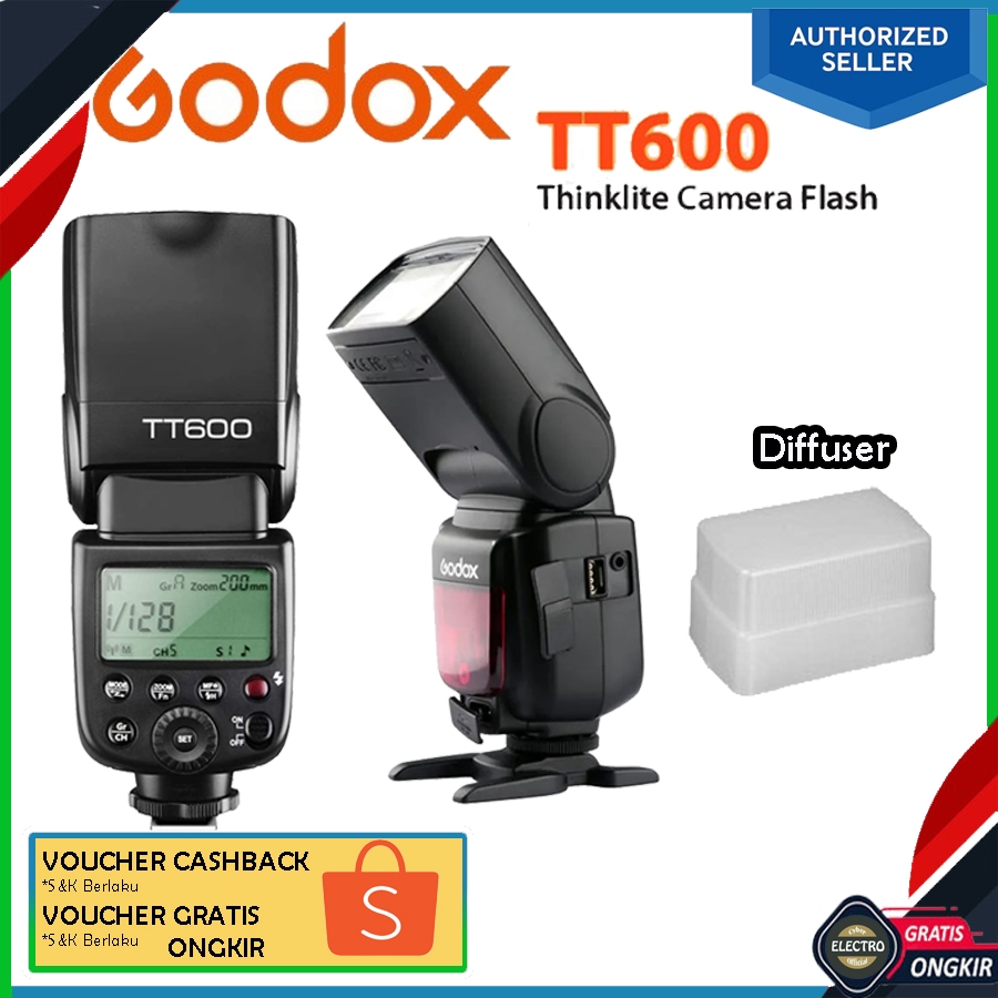 Jual PAKET Lampu Flash Eksternal Godox TT600 TT 600 Kamera Canon ...