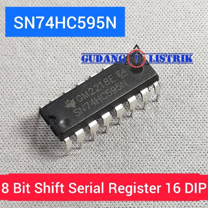 Jual IC SN74HC595N 8 Bit Shift Serial Register SN 74HC595N 74HC595 16 ...