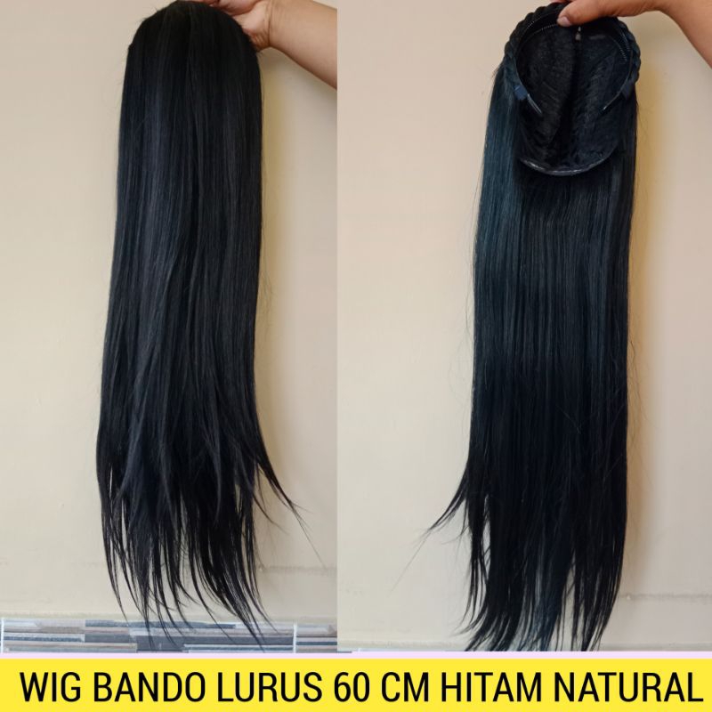 Jual Wig Bando Kepang Lurus Straight Warna Hitam Natural Panjang 60 Cm ...