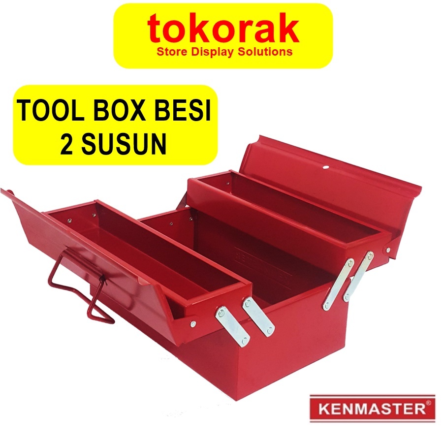 Jual TOOL BOX BESI 2 SUSUN KENMASTER TOOLBOX 2 TINGKAT KOTAK PERKAKAS | Shopee Indonesia