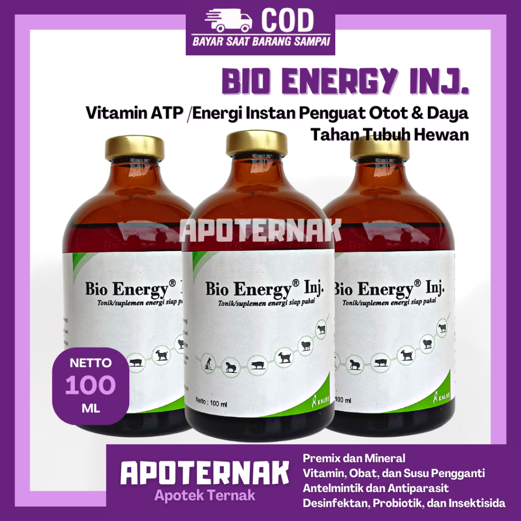 Jual BIO ENERGY 100 mL - Injeksi ATP Energi Instan Penguat Otot Stamina ...