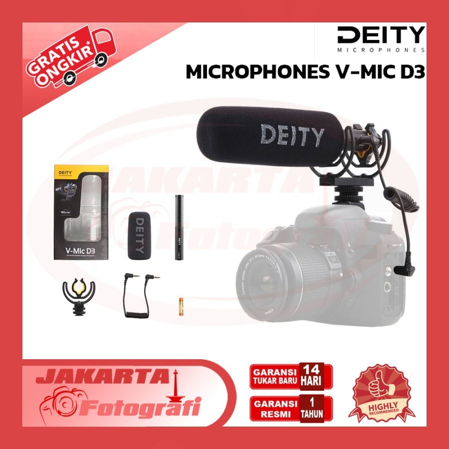 Jual Deity Microphones V-Mic D3 Camera-Mount Shotgun Microphone ...