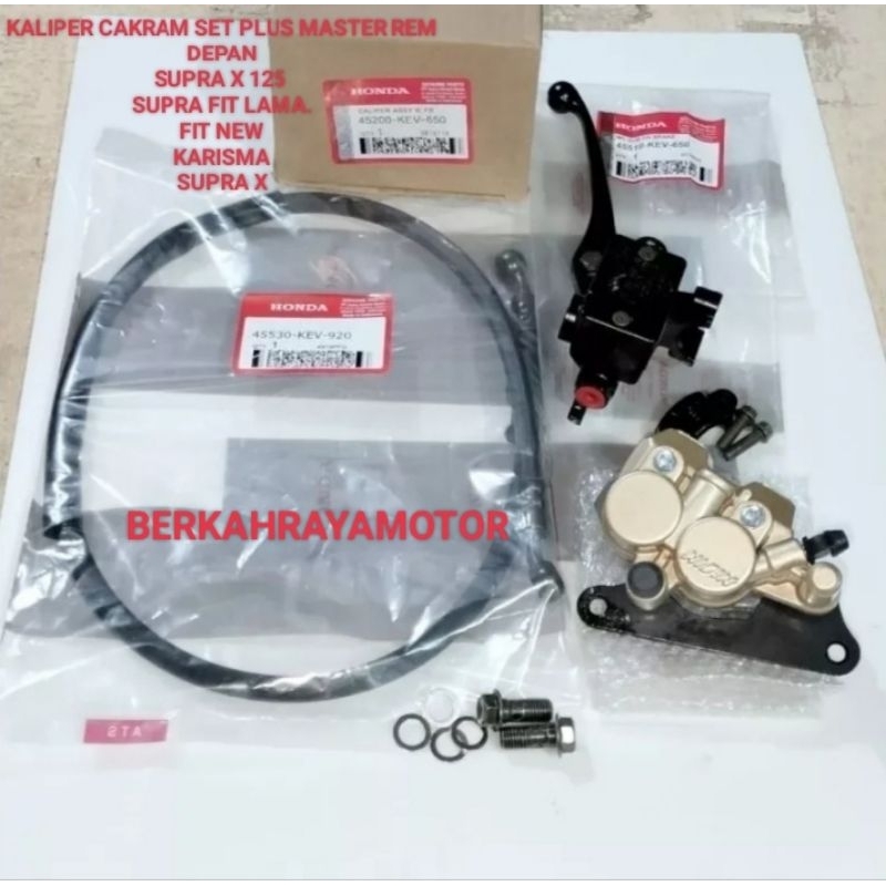 Jual PAKET KALIPER CAKRAM SET MASTER REM DEPAN SUPRA X 125 FIT LAMA FIT NEW SUPRA X KARISMA KEV ...