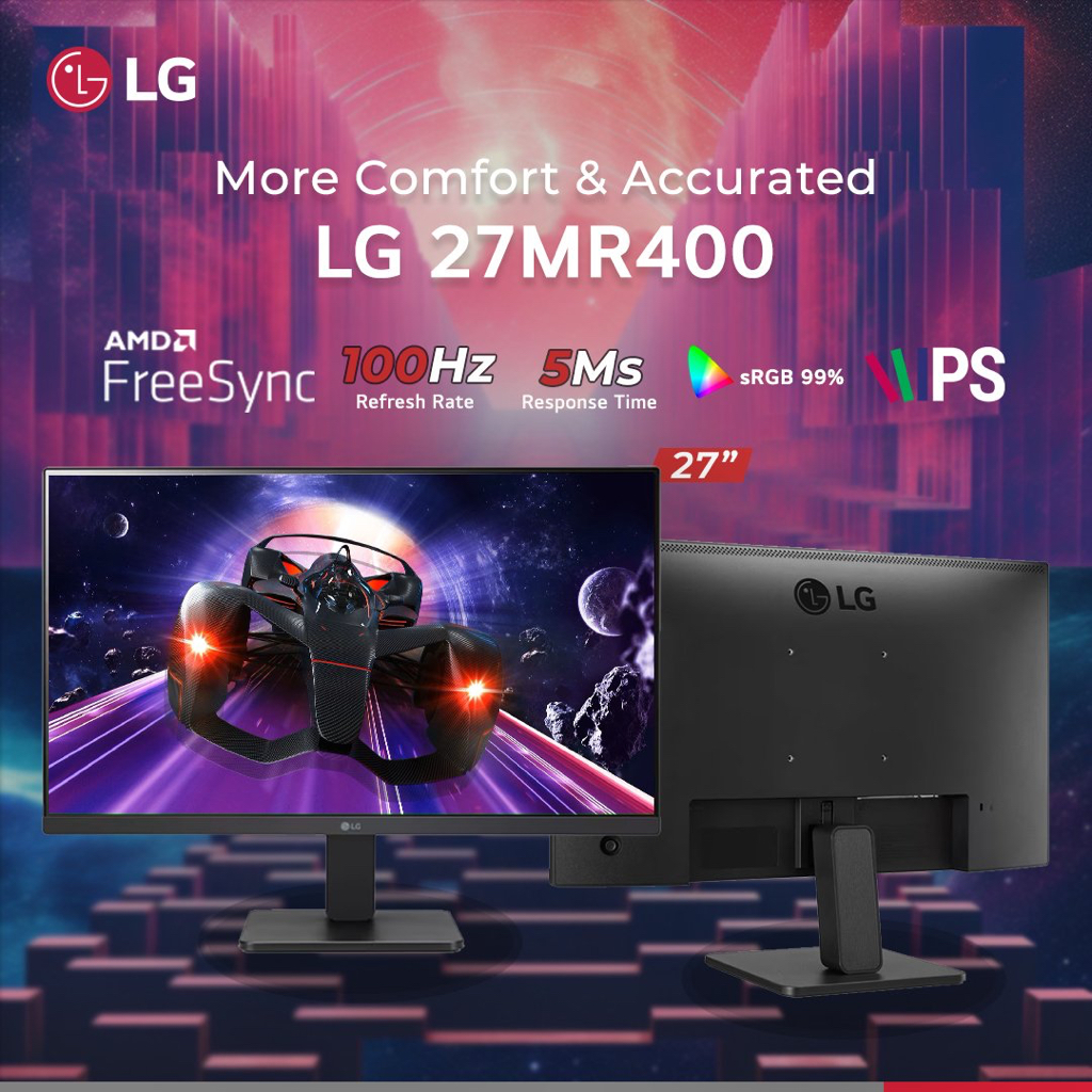 Jual LG 27MR400-B 27” IPS 100Hz Full HD Monitor dengan AMD FreeSync ...
