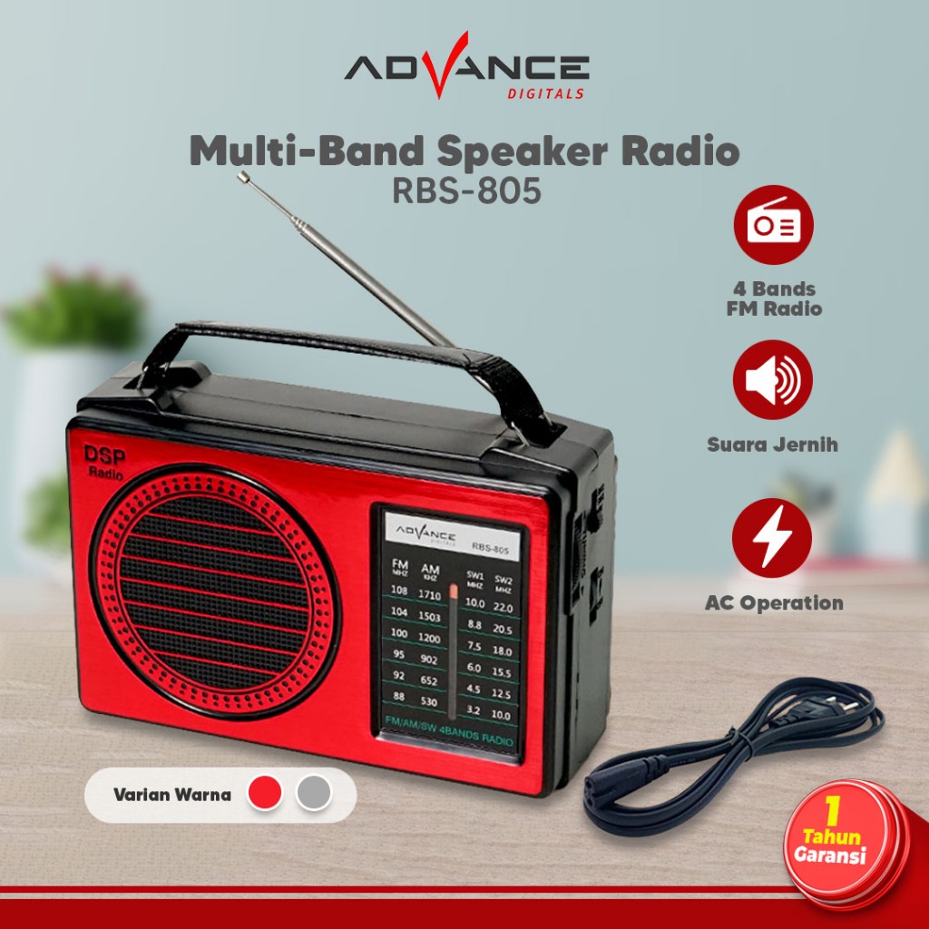 Jual ADVANCE Radio RBS-805 FM/AM/SW1/SW2 4 Band Speaker Radio Speaker Jadul Radio | Shopee Indonesia