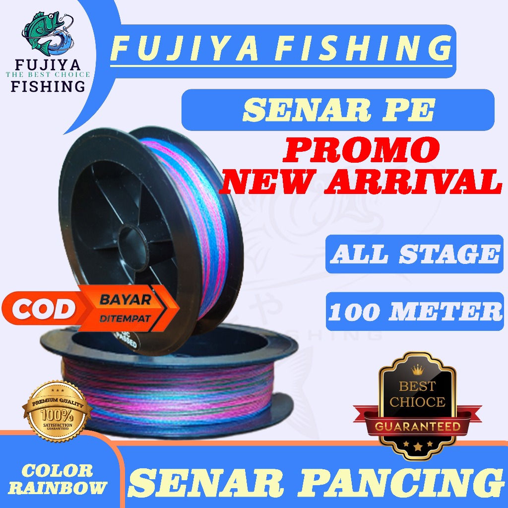 Jual Fujiya Senar PE Tali Pancing 100m 5-LKYDT Senar Pancing PE 0.6/ 1/ ...