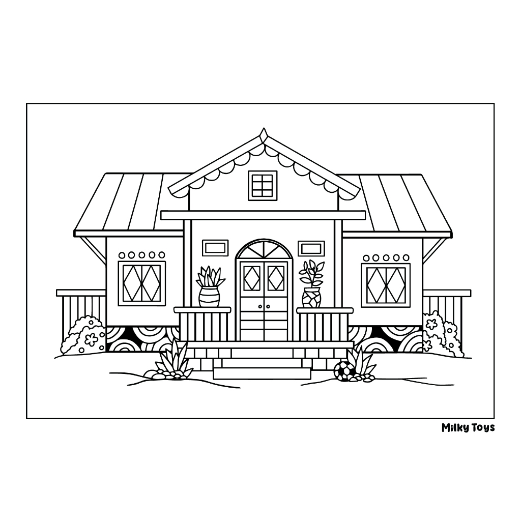 Jual Kertas mewarnai gambar anak tema RUMAH - mewarnai anak PAUD A4 ...