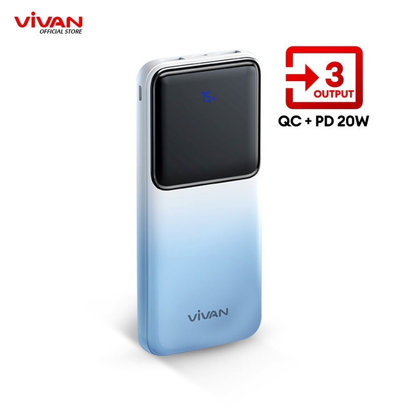 Jual POWERBANK VIVAN VPB-D30 Fast Charging 30000mAh 22.5W QC PD LED ...