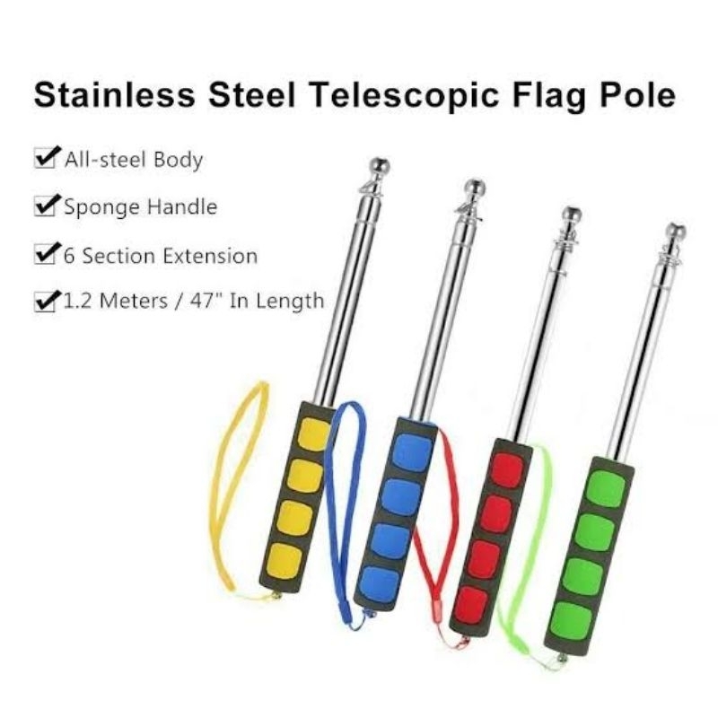 Jual Tiang Bendera Tour Guide Leader Stainless Steel Stik Besi ...