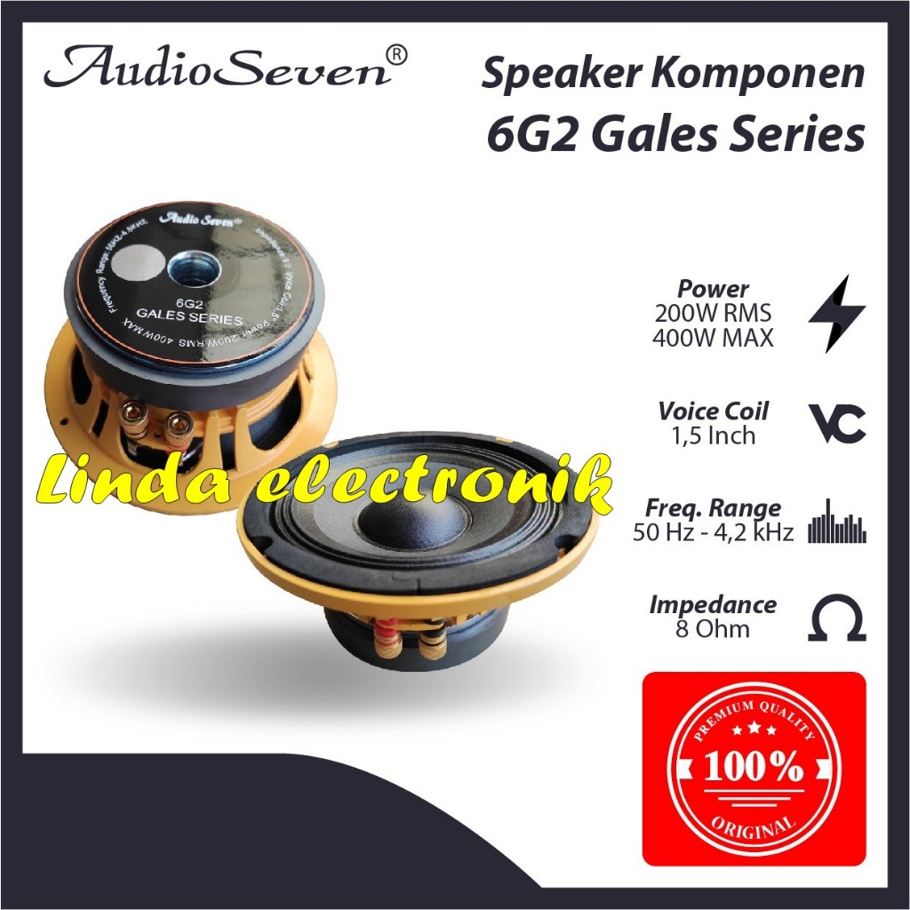 Jual SPEAKER WOOFER AUDIO SEVEN 6G2 6 inch ORIGINAL | Shopee Indonesia
