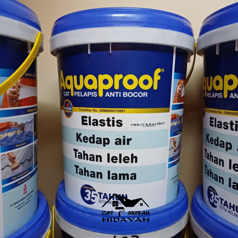 Jual Aquaproof - Cat Pelapis Anti Bocor Waterproofing 20kg / 20 kg / Pail ABU ABU MUDA PUTIH ABU ...