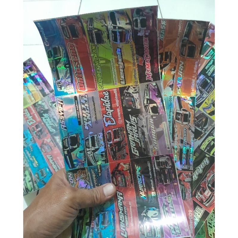 Jual STIKER LOGO BUS BASURI HOLOGRAM ORIGINAL ISI 15 KOTAK/STIKER ...