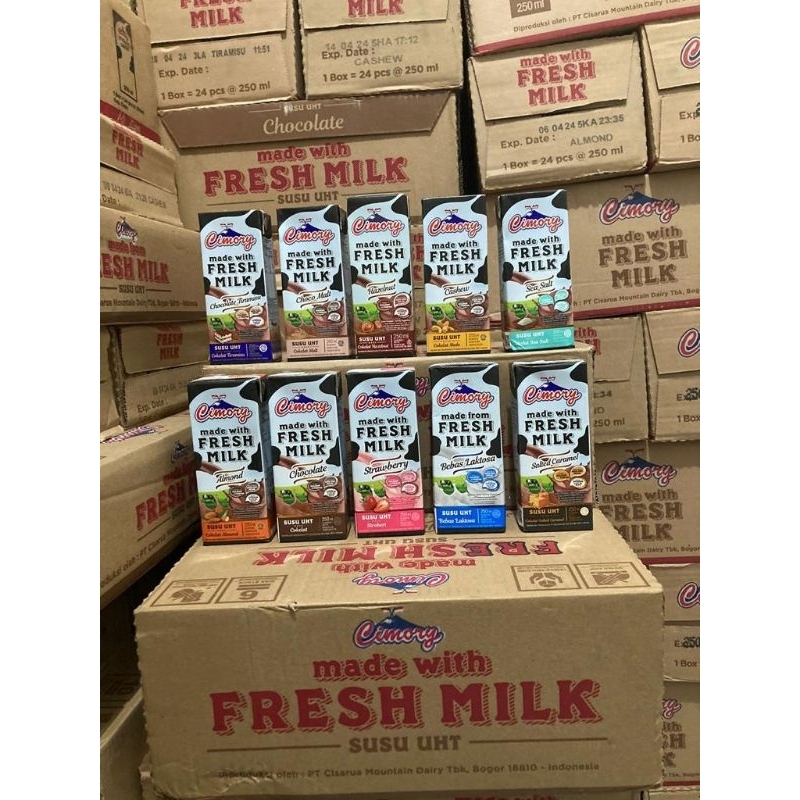 Jual 1 DUS VARIAN LENGKAP SUSU CIMORY FRESH MILK UHT 250 ML ( KARTONAN ISI 24 BISA MIX RASA ...