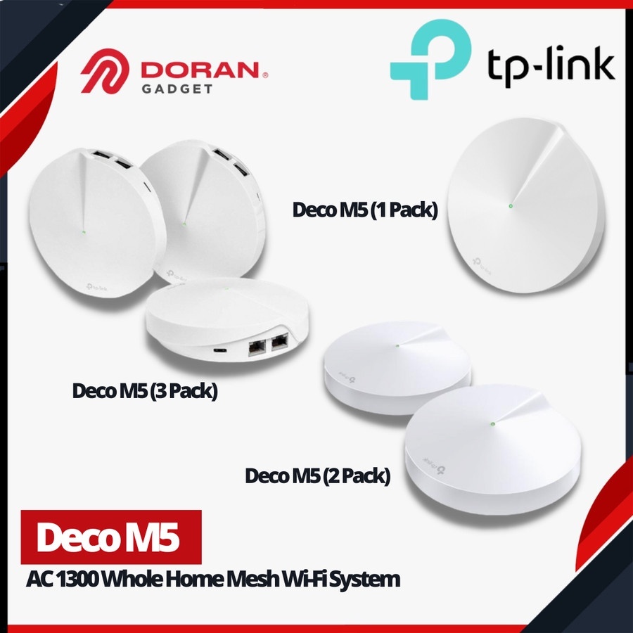 Jual TP-Link Deco M5 AC1300 Whole Home Mesh Wi-Fi System - Garansi ...