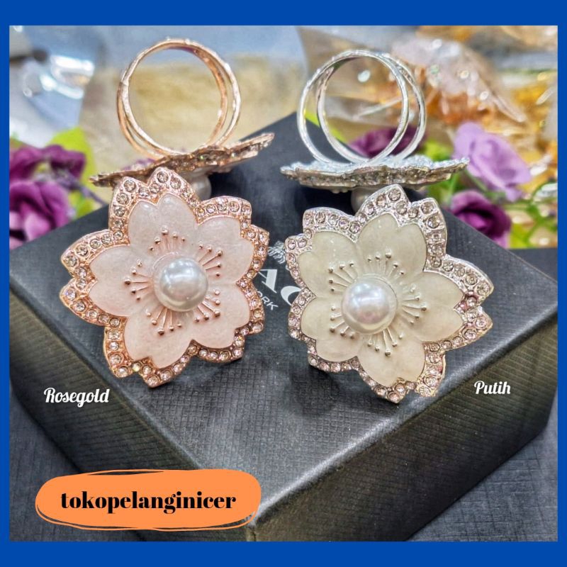 Jual Ring Hijab- Cincin Jilbab- Bros Model Ring Hijab Bunga Cantik ...