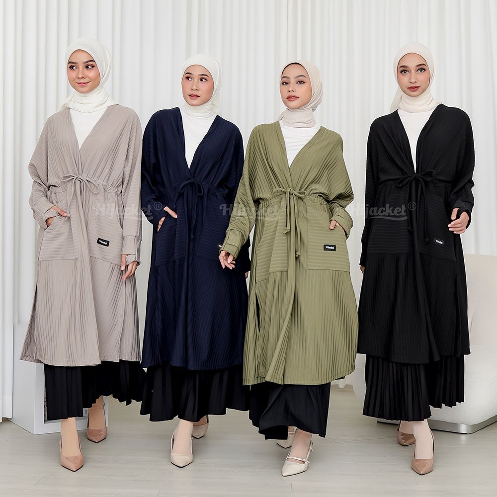 Jual Jaket Jacket Outer Panjang Wanita Cewek Perempuan Muslimah Hijaber ...