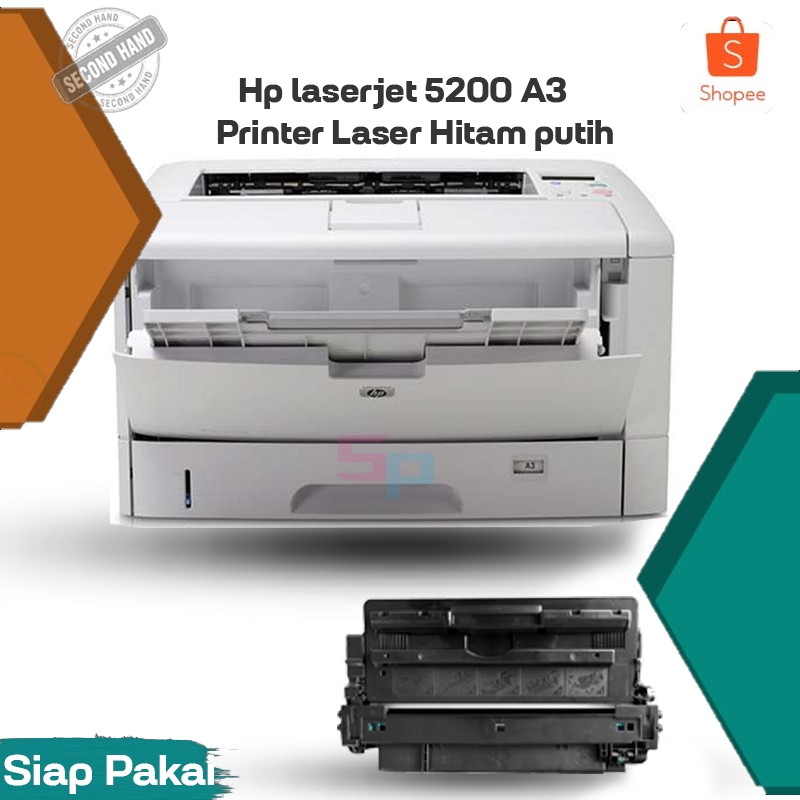 Jual Printer hp laserjet 5200n A3 Hitam putih | Shopee Indonesia