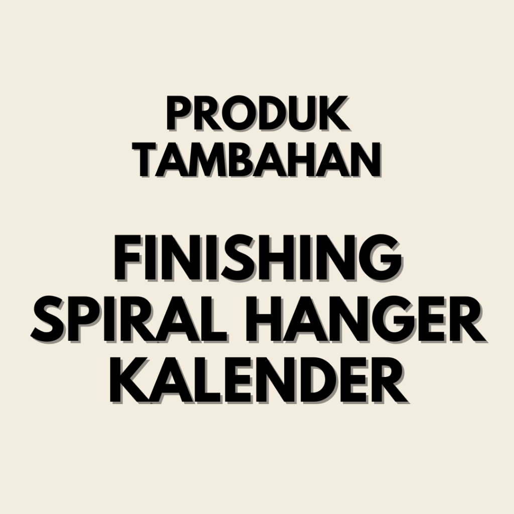 Jual Tambahan Biaya Finishing Spiral Hanger Kalender Custom Kalender ...