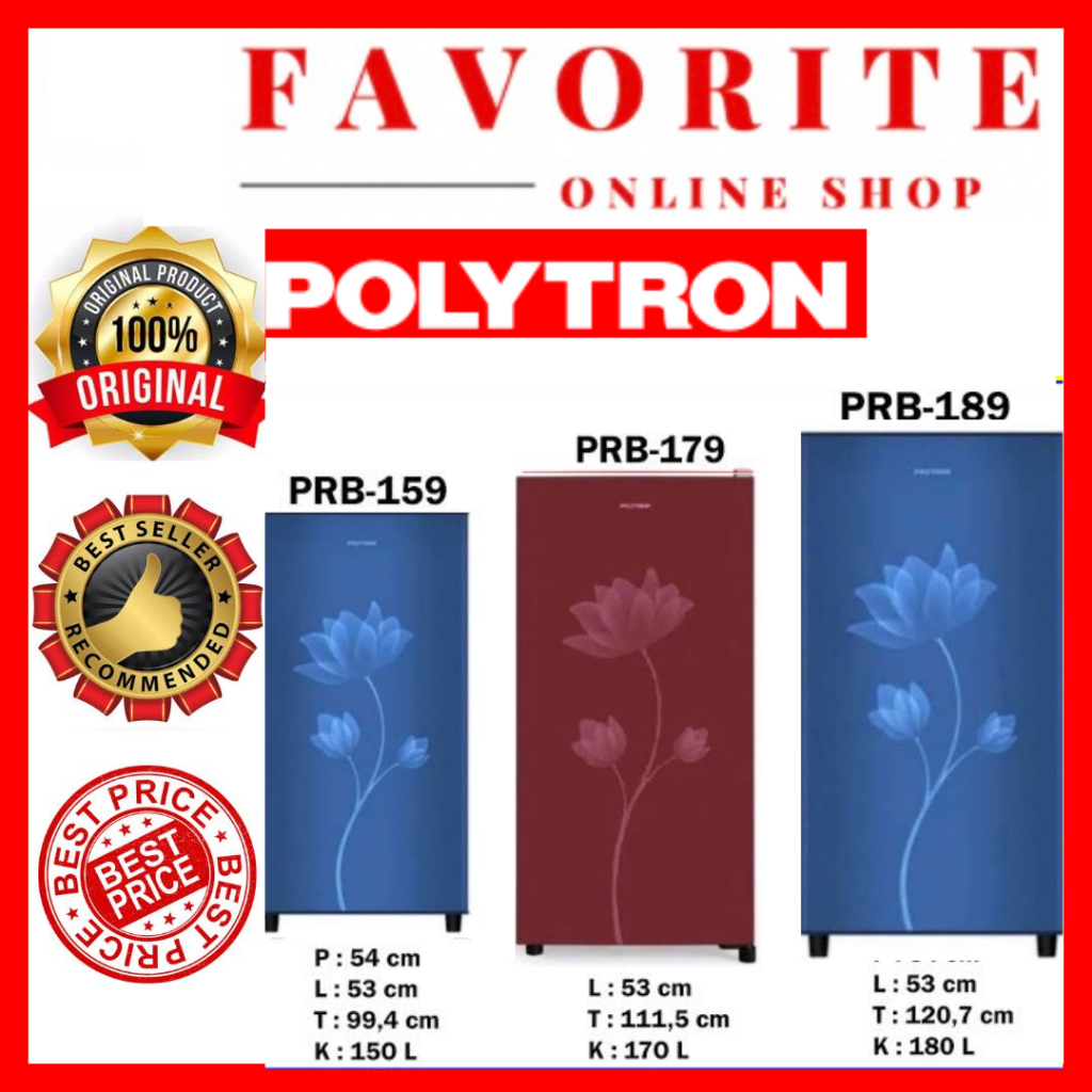 Jual KULKAS POLYTRON 1 PINTU 159 PRB159 PRB 159 LEMARI ES 1 PINTU ...