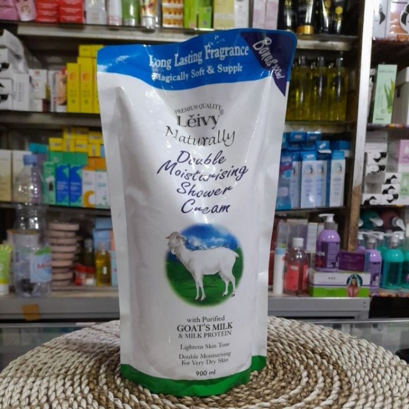 Jual Leivy Naturally Double Moisturising Shower Cream 900ml | Shopee ...