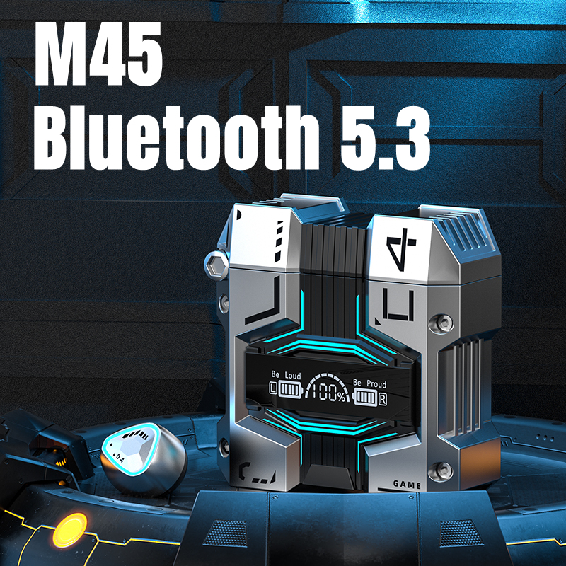 Jual M45 Wireless Bluetooth Headphones TWS 5.3 Low Latency In-Ear Noise ...