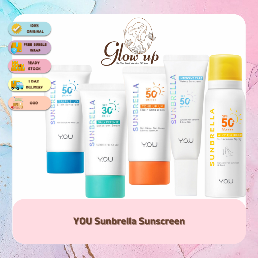 Jual YOU Sunbrella Sunscreen | Sunscreen Serum | Elixir Sunscreen | SPF 30 PA+++ | SPF 50 PA ...