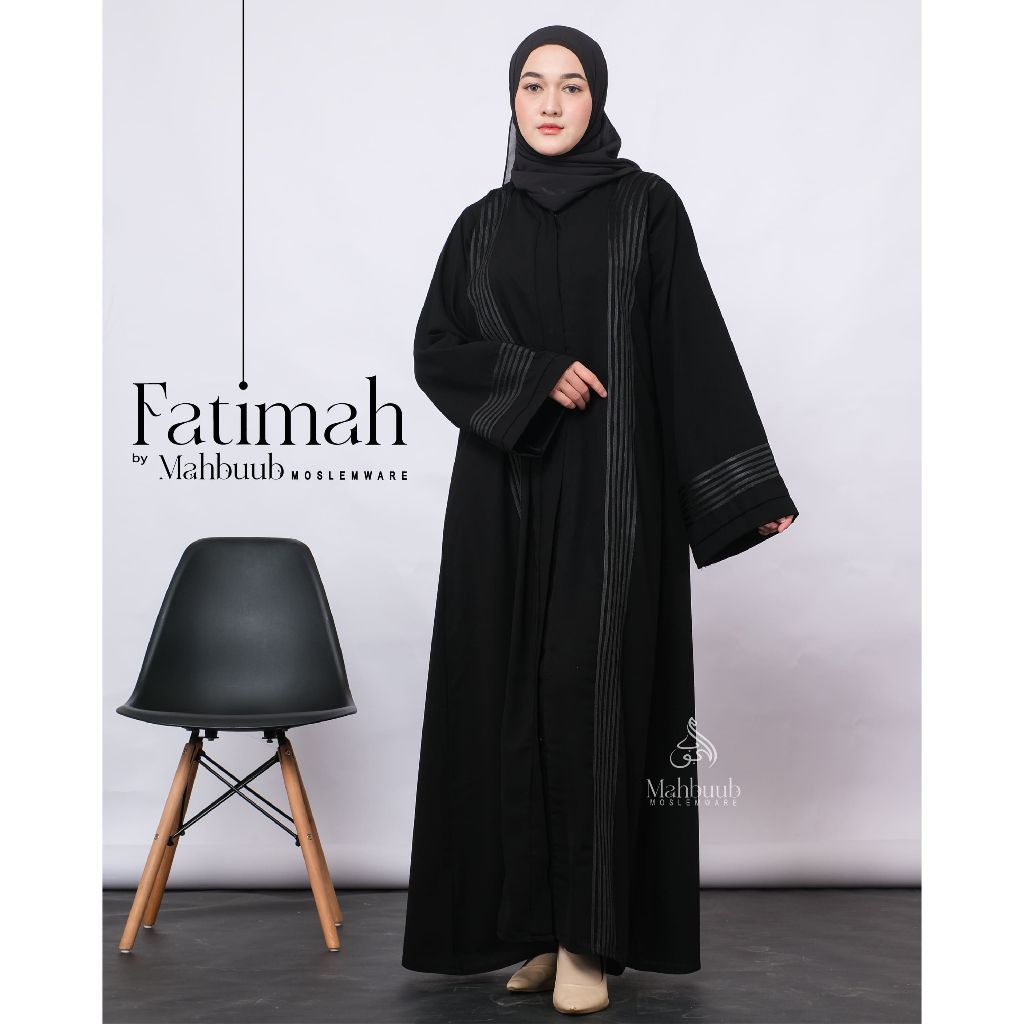 Jual Exclusive Casual Abaya Hitam Polos Turkey Abaya Fatimah Bahan ...