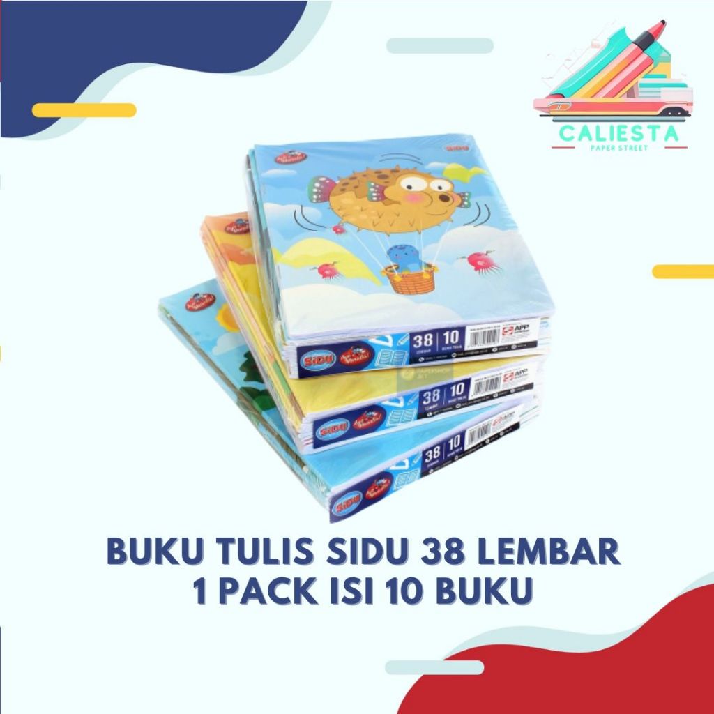 Jual Buku Tulis SIDU 38 Lembar - 1 Pack isi 10 Pcs | Shopee Indonesia