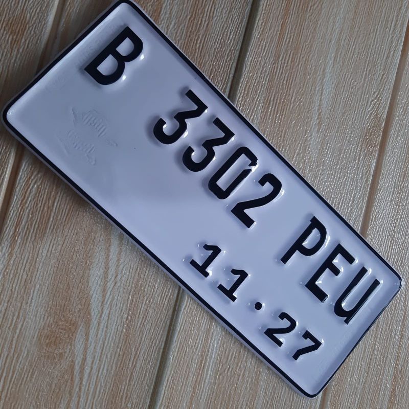 Jual PLAT NOMOR MOTOR STANDAR PLAT PUTIH FONT BARU BERLOGO KORLANTAS ...