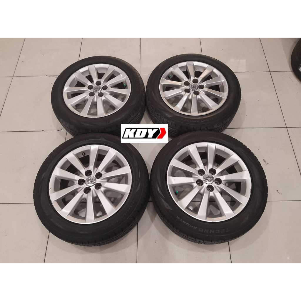 Jual Velg Oem Standart ALTIS R16 pcd 5X100 SILVER + Ban Bridgestone 205 ...