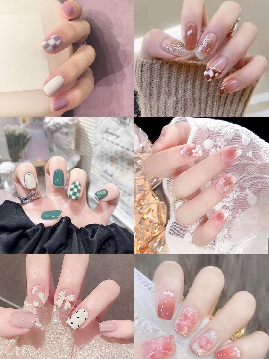 Jual Kuku Palsu Panjang + Lem Barang Random Stiker Kuku 3D Kuku Palsu ...