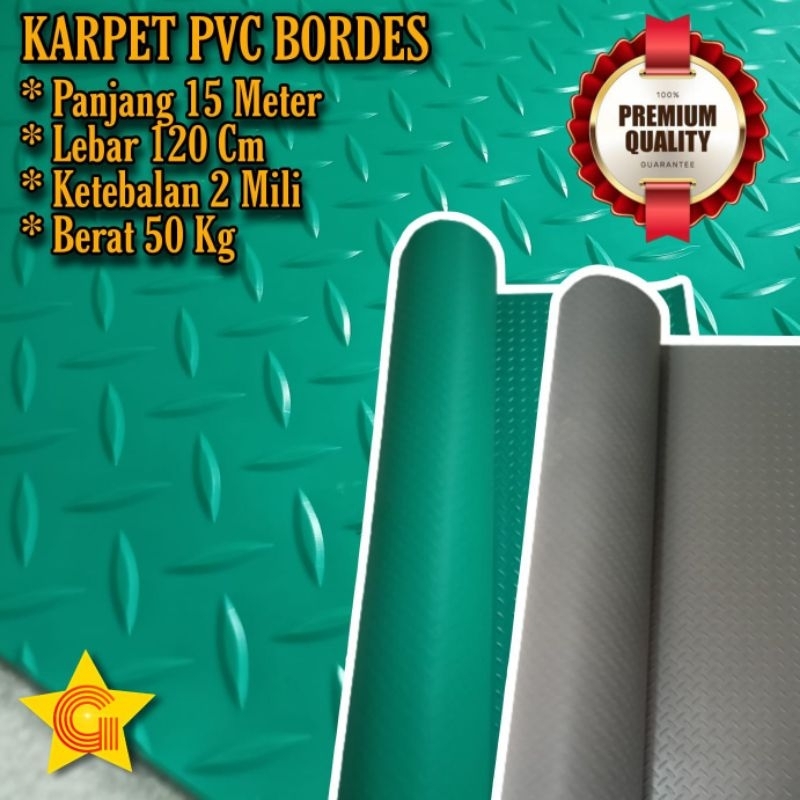 Jual Karpet PVC Alas Motif Bordes 2mm 15x1,2m Roll Multifungsi | Shopee ...