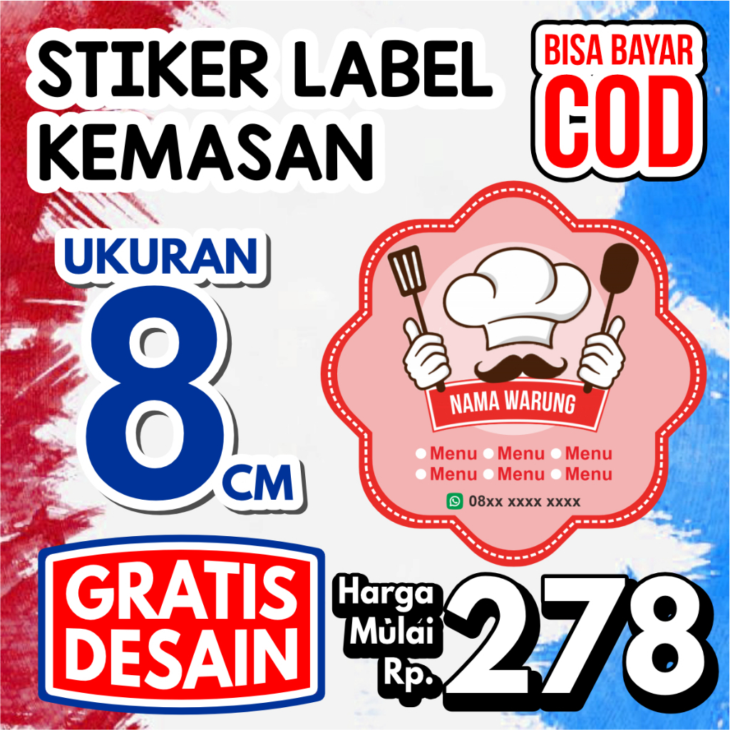 Jual Stiker Label 8 cm / Stiker Kemasan / Stiker Produk / Stiker Label ...
