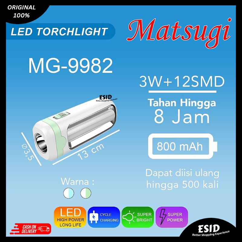 Jual Matsugi Lampu Led Darurat Senter Portabel / Portable Emergency ...