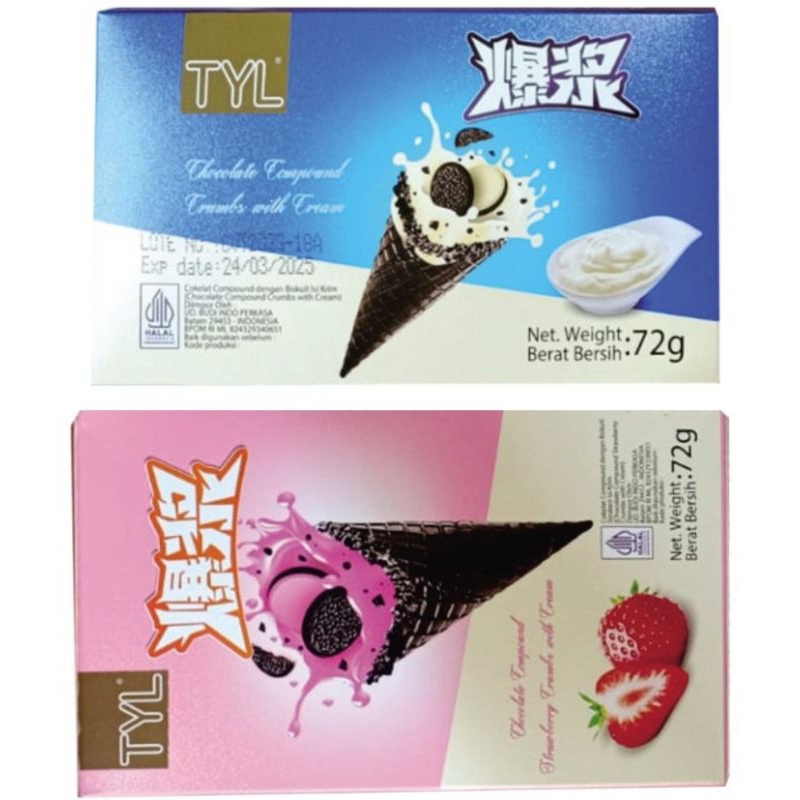 Jual TYL Biskuit Es Cream / Biskuit Ice Cream Stoberi dan Vanila ...