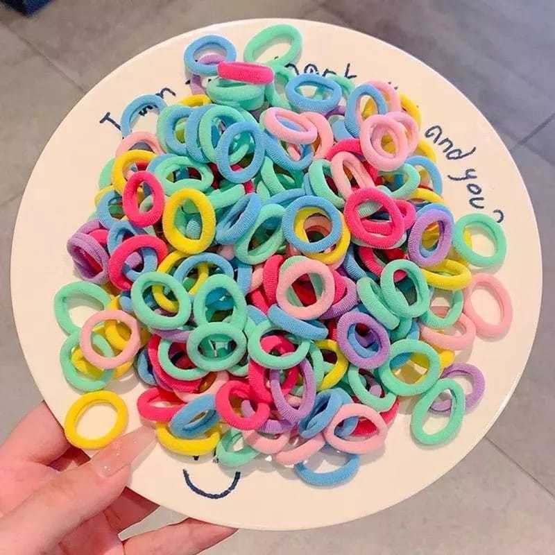 Jual 400 PCS Pita Rambut Elastis Nylon Warna-warni untuk Wanita dan ...