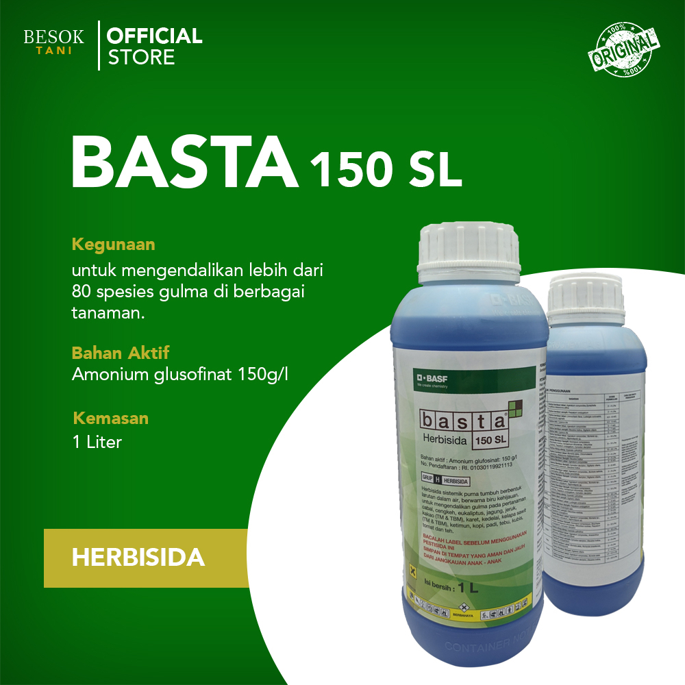 Jual BASTA 150 SL 1 L I Herbisida I Pengendali Gulma I Basf | Shopee Indonesia