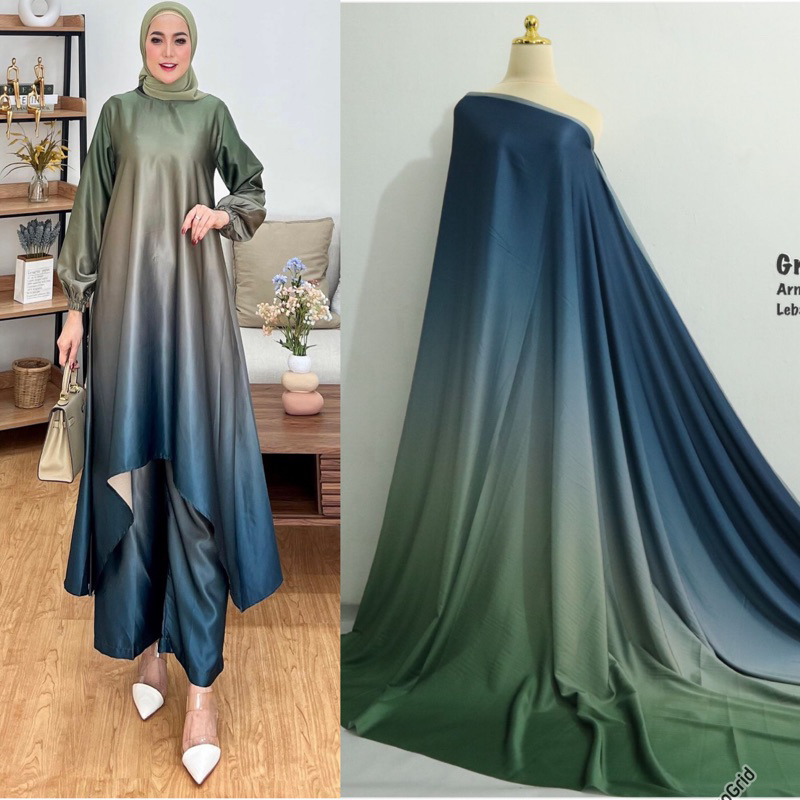 Jual Kain gradasi warna | kain polos gradasi | kain campur warna | kain ...