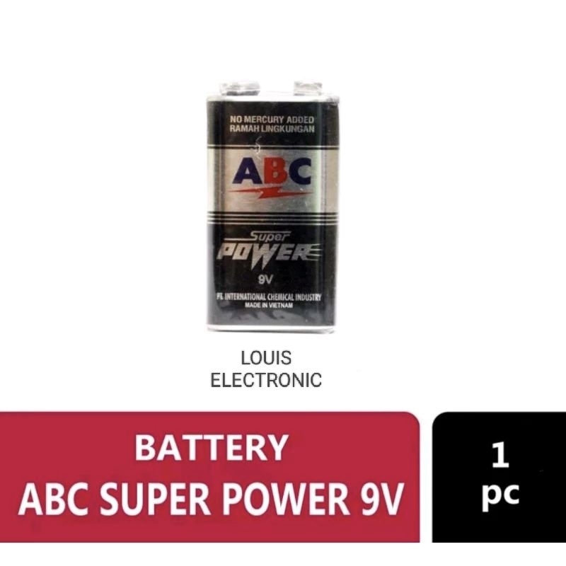 Jual Baterai Batre Kotak Battery Petak ABC Super Power 9V | Shopee ...