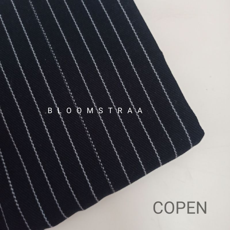 Jual COPEN Kain Kanvas Twill Stripe Yarn Dyed Bahan Cotton Fabric ...