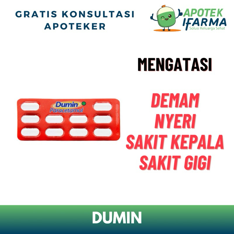Jual DUMIN Paracetamol PCT parasetamol demam nyeri sakit kepala pusing ...