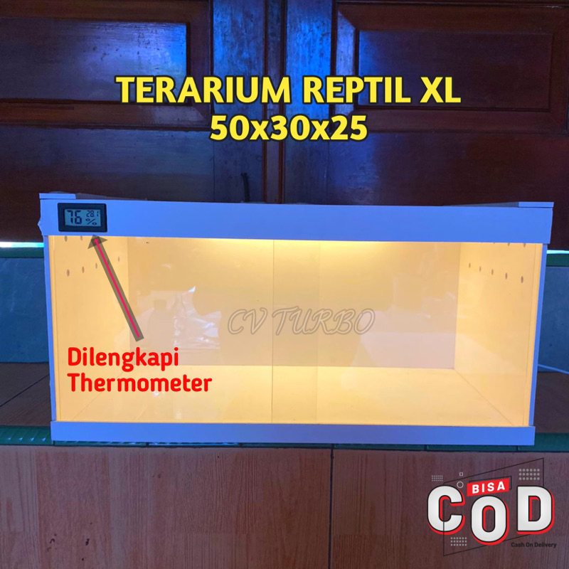 Jual TERARIUM/KANDANG REPTIL BESAR UKURAN XL 50x30x25cm | Shopee Indonesia