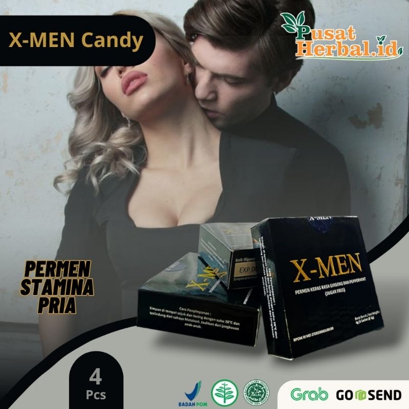 Jual X Men Candy Permen Stamina Pria Rasa Ginseng Dan Peppermint 1 Kotak Isi 4 Pcs Resmi BPOM ...