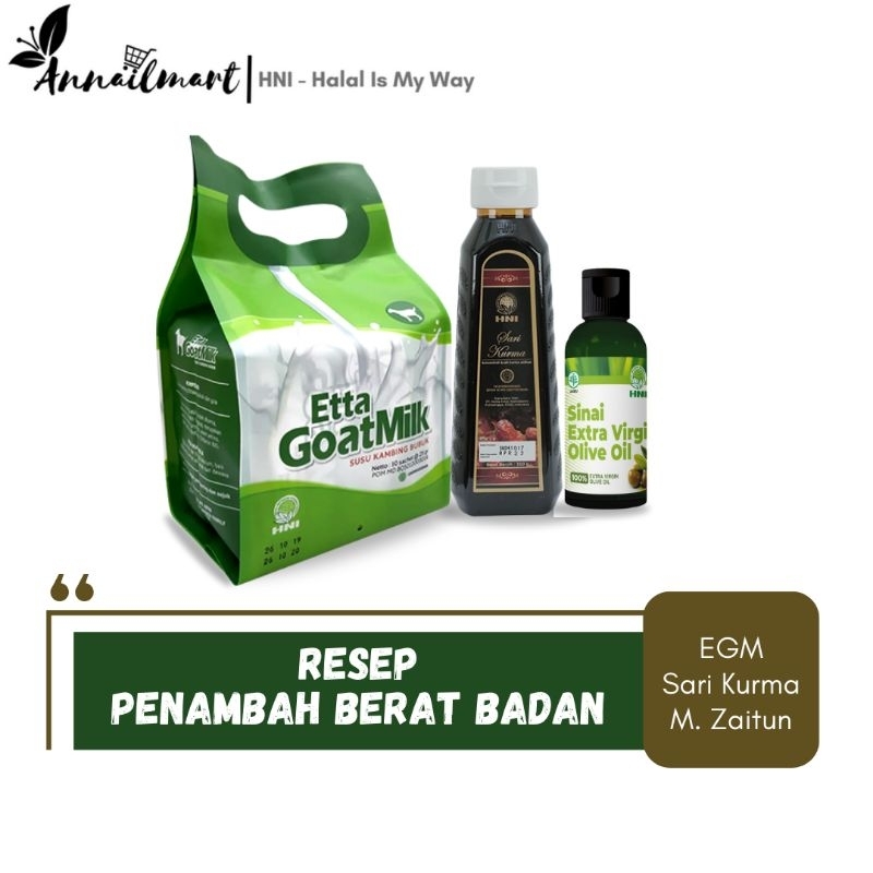 Jual Paket Resep Penambah Berat Badan (BB Naik) HNI HPAI Etta Goat Milk ...