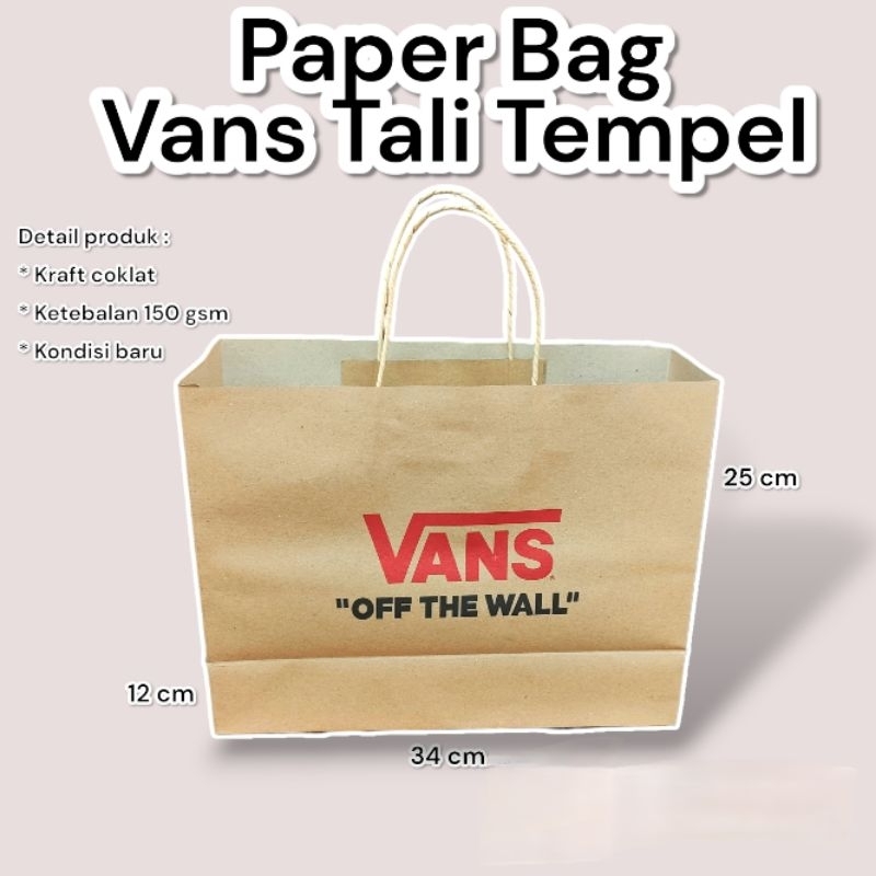Jual Paper Bag Vans Tali Kertas Tempel (minimum order 2 pcs) | Shopee ...